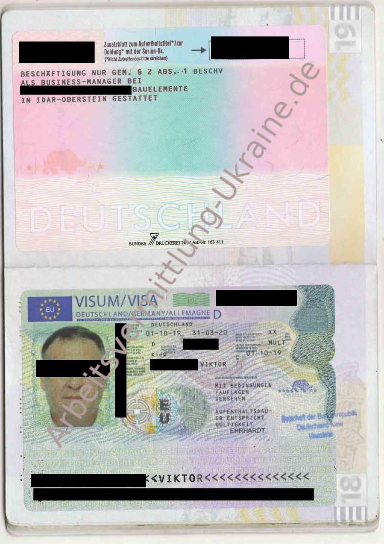 Bluecard-Visum für einen Businessmanager in Idar-Obenstein ...