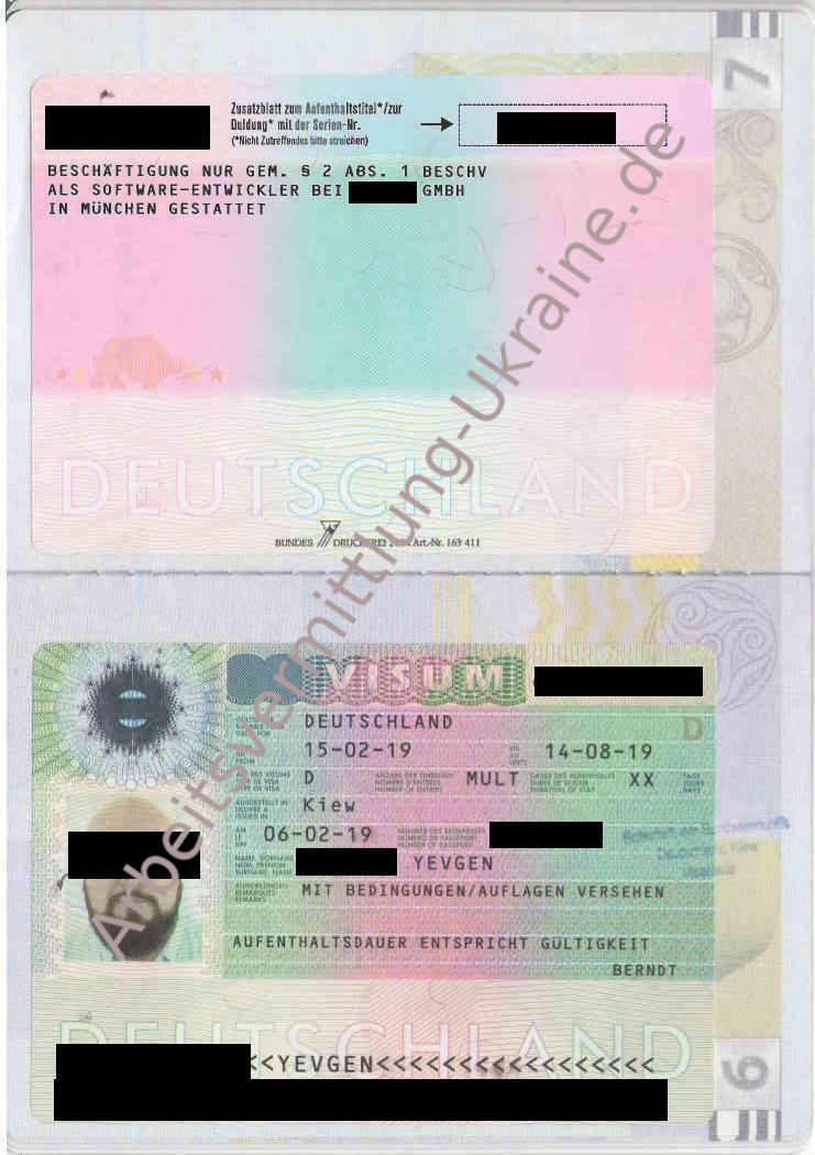 Bluecard-Visum für einen Softwareentwickler in München ...